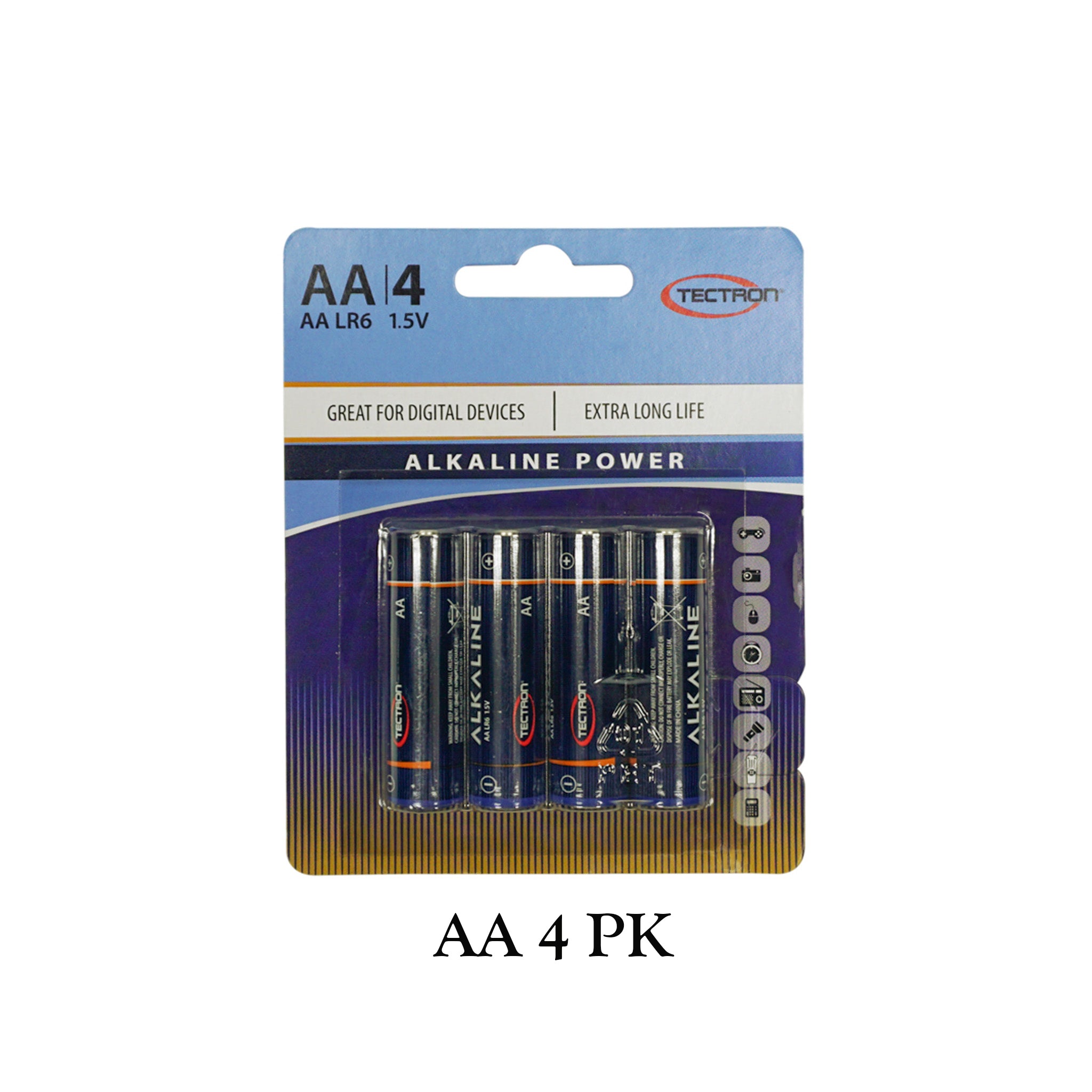 4Pk AA Alkaline Battery - AAALK4PK– Tectron International