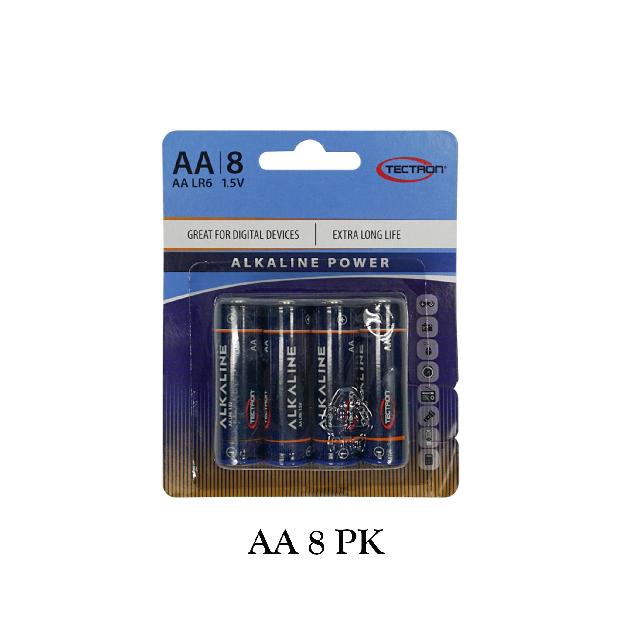 8 Pk AA Alkaline Battery - AAALK8PK– Tectron International