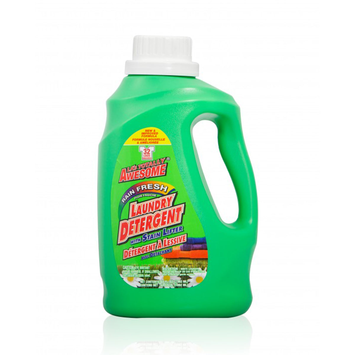 64 Oz LA's Totally Awesome Laundry Detergent Liquid, Rain Fresh (Green ...